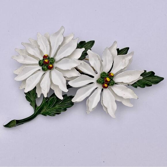 Vintage | Jewelry | 96s Era Vintage Painted White And Green Double ...